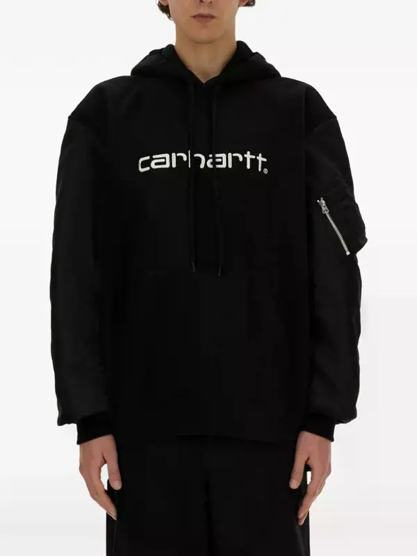 Junya Watanabe X Carhartt Hooded Sleeve Sweatshirt - Black