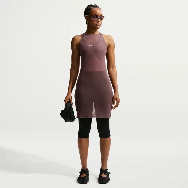 Nike Sportswear Tight Sheer Tank Top Dress - Purple