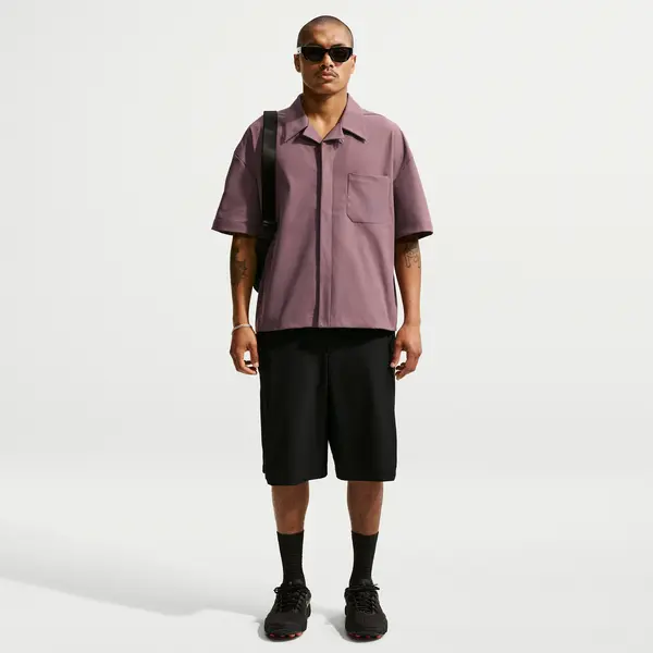 Nike 24.7 Perfectstretch Dri-fit Uv Button-up Shirt - Purple