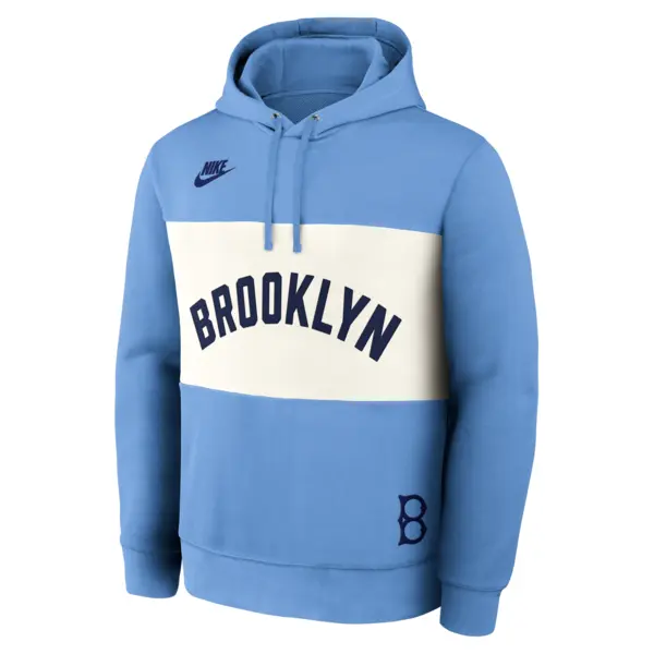 Nike Brooklyn Dodgers Cooperstown Legacy Mlb Pullover Hoodie - Blue