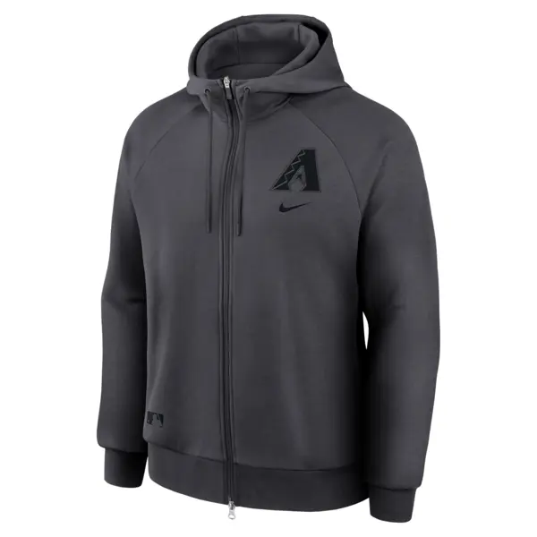 Nike Arizona Diamondbacks Authentic Collection Dri-fit Mlb Full-zip Hoodie - Grey