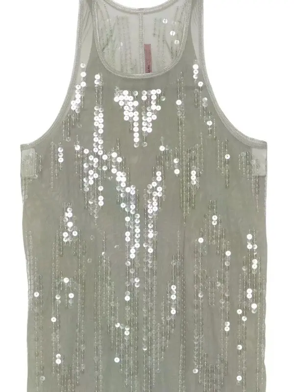 Rick Owens Sequin Embellished Top - Green