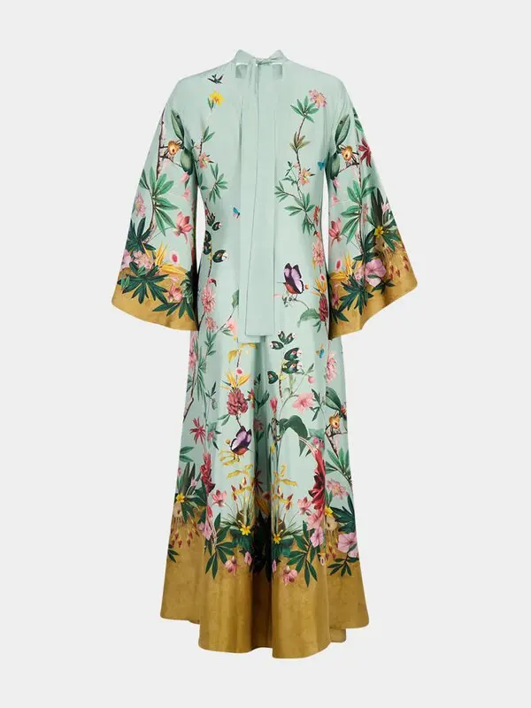 La DoubleJ Zooflora Maxi Magnifico Silk Dress - Multicolour