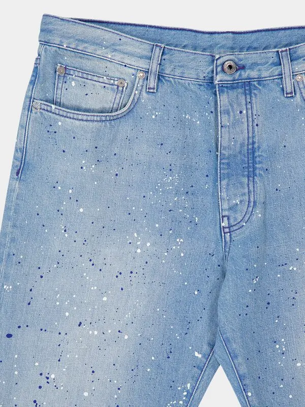 Off-White Relaxed-fit Paint Splatter Jeans