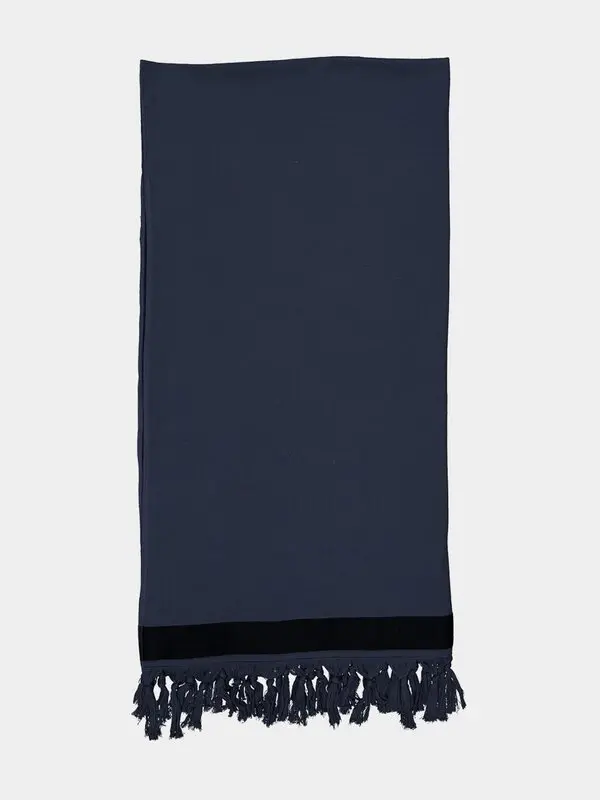 Haomy Encre Copacabana Cotton Beach Towel - Blue