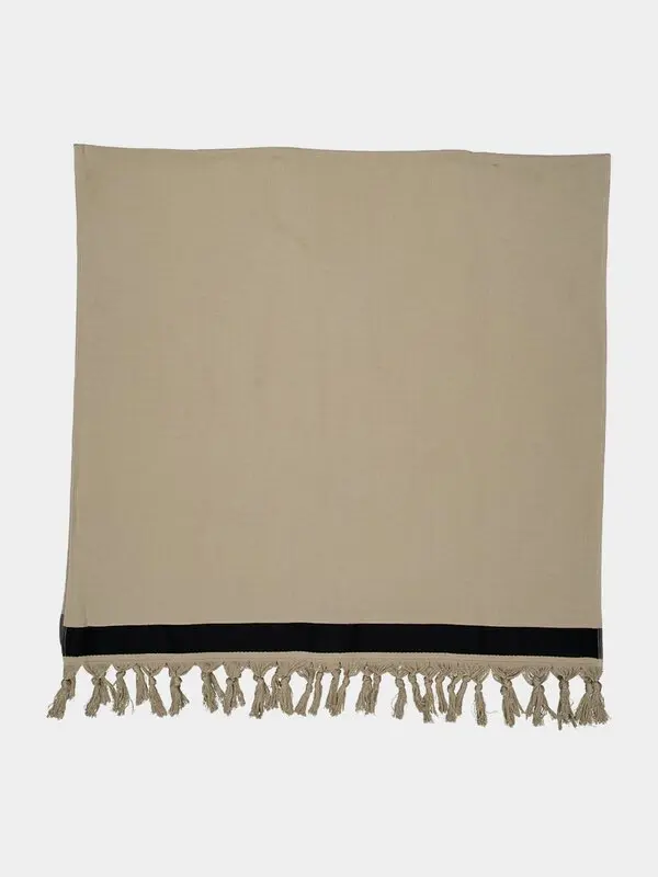 HAOMY Taupe Copacabana Cotton Beach Towel