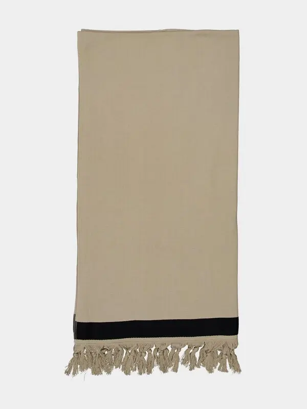 Haomy Taupe Copacabana Cotton Beach Towel - Beige
