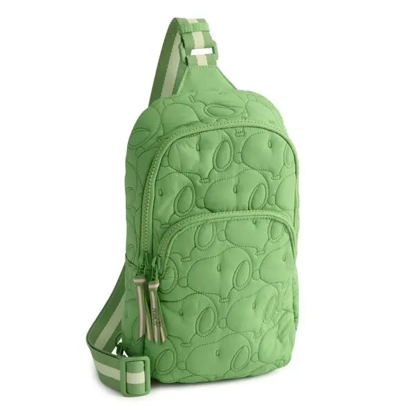 VERA BRADLEY Peanuts Lorman Sling Backpack - Green