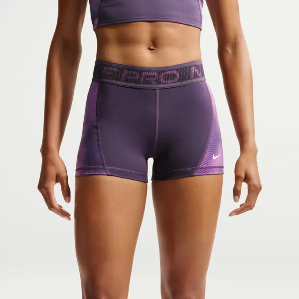 Nike Pro Mid-rise 3" Shorts - Purple