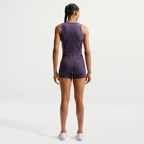 Nike Pro Mid-rise 3" Shorts - Purple
