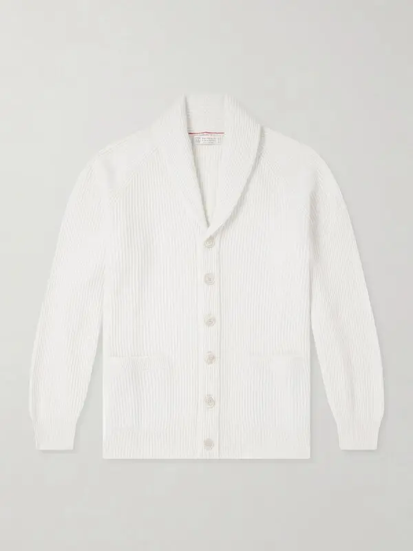 Brunello Cucinelli Cashmere Cardigan - White