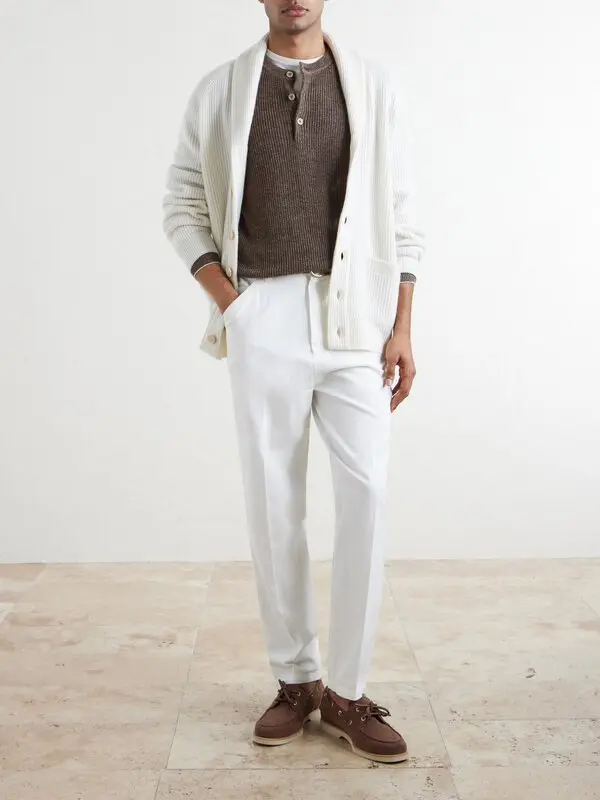 Brunello Cucinelli Cashmere Cardigan - White