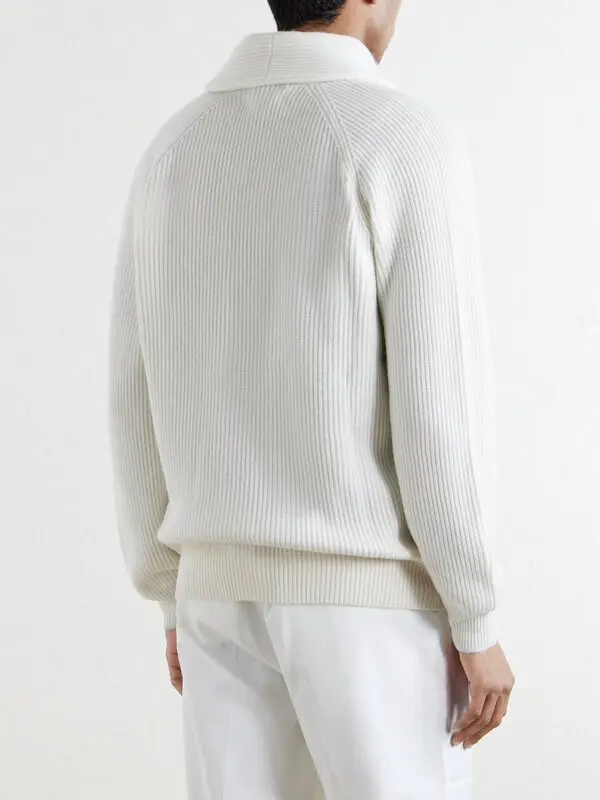 Brunello Cucinelli Cashmere Cardigan - White