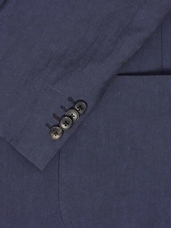 Paul Smith Cotton And Linen-blend Suit Jacket - Blue