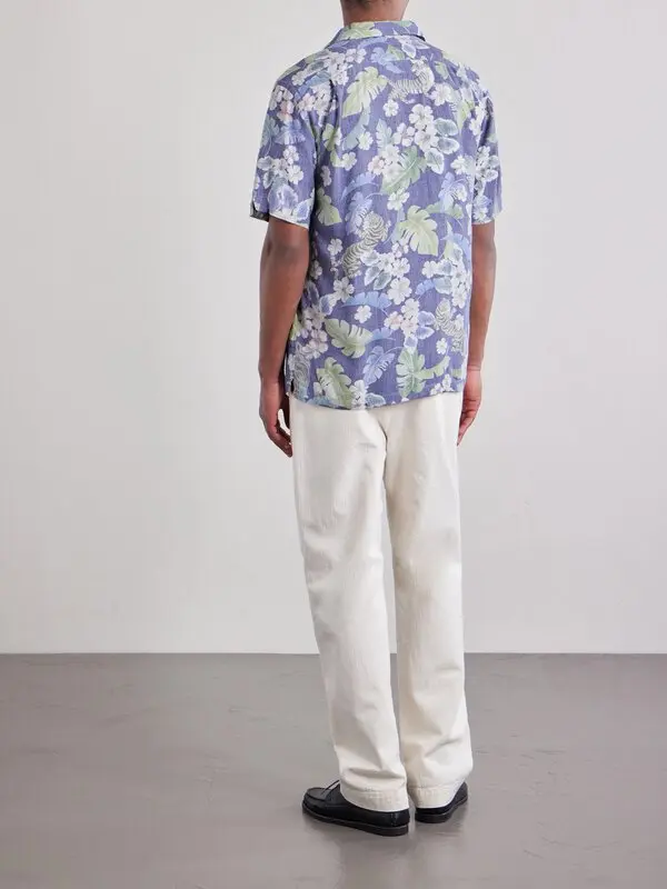 Hartford New Palmito Printed Woven Shirt - Blue