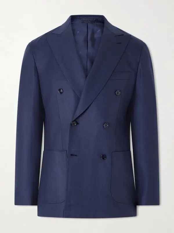 Brioni Double-breasted Wool Suit Jacket