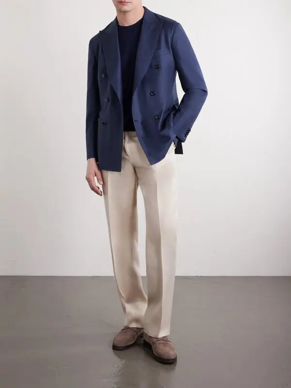 Brioni Double-breasted Wool Suit Jacket