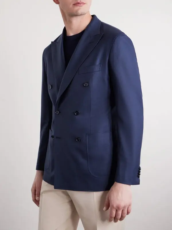 Brioni Double-breasted Wool Suit Jacket