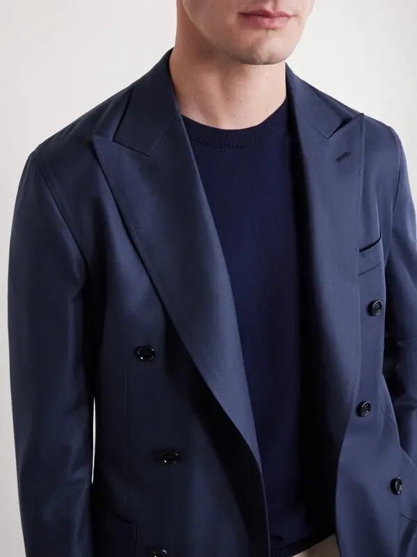 Brioni Double-breasted Wool Suit Jacket