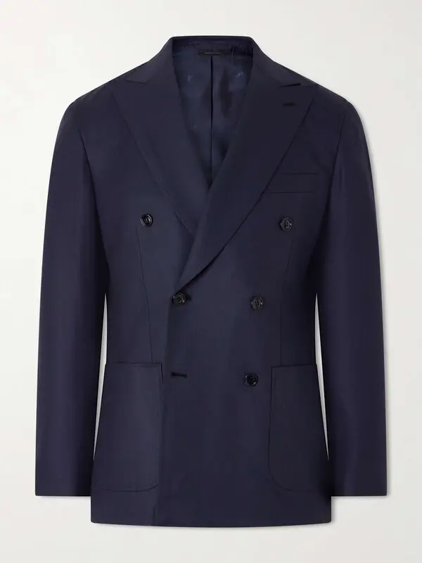 Brioni Double-breasted Wool Suit Jacket