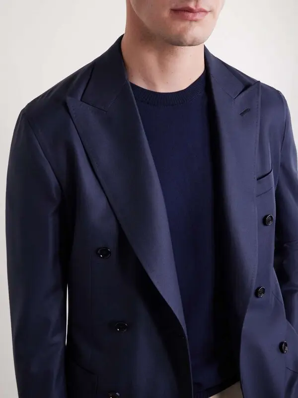 Brioni Double-breasted Wool Suit Jacket