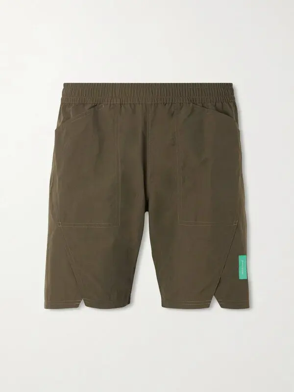DISTRICT VISION Taslan Straight-leg Nylon Shorts - Green