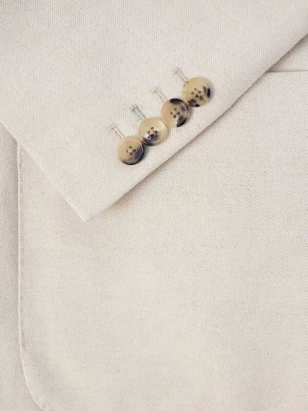 Paul Smith Double-breasted Linen And Cotton-blend Blazer