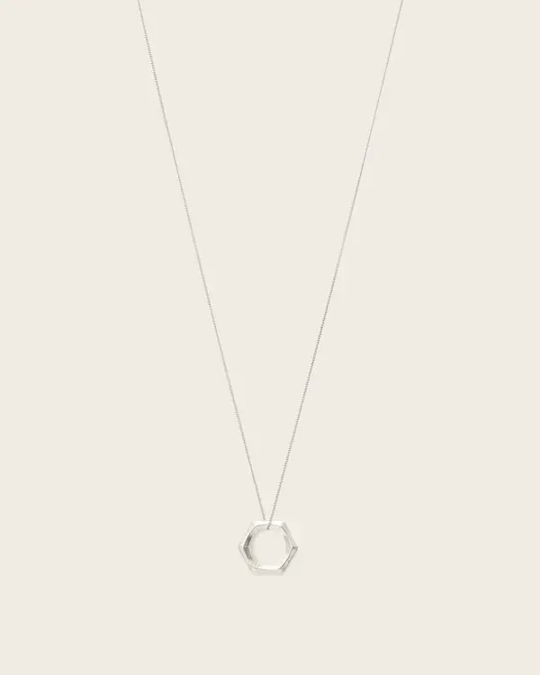 ALLSAINTS Clara Large Necklace - Warm Silver