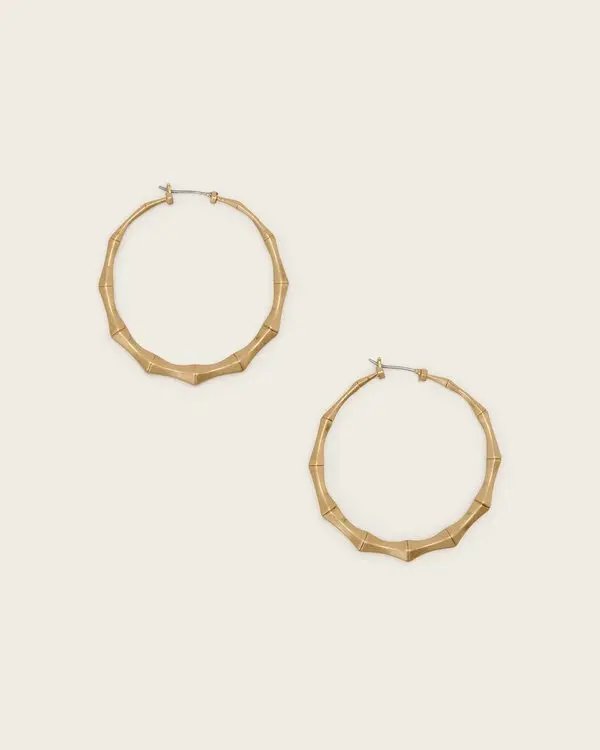 ALLSAINTS Clara Medium Hoop Earrings - Antique Gold