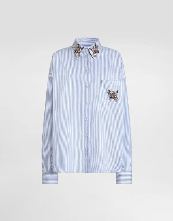 Dolce & Gabbana Striped Poplin Shirt - Multicolor
