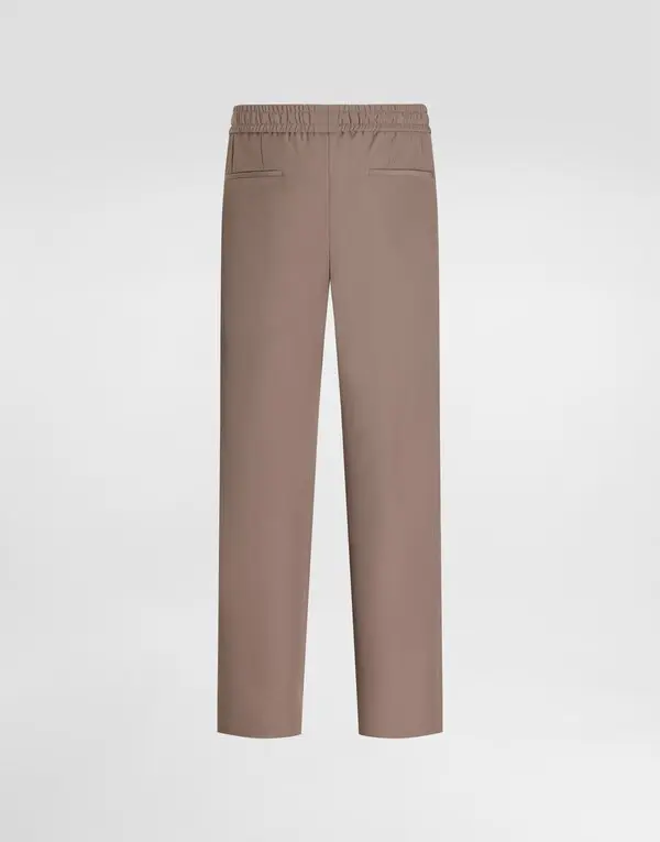Dolce & Gabbana Wool Poplin Jogging Trousers - Brown
