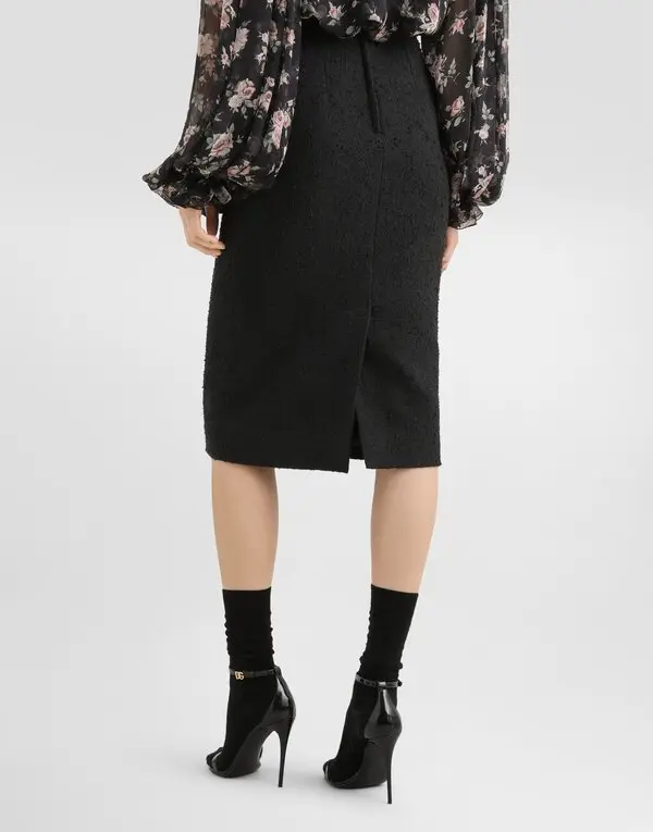 Dolce & Gabbana Rachel Basketweave Straight Skirt