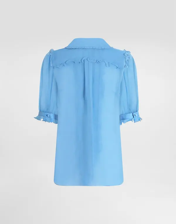 Dolce & Gabbana Silk Chiffon Shirt - Azure