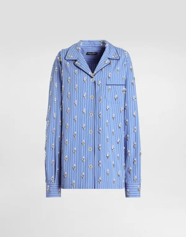 Dolce & Gabbana Cotton Shirt With Embroidery - Multicolor