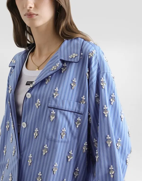 Dolce & Gabbana Cotton Shirt With Embroidery - Multicolor