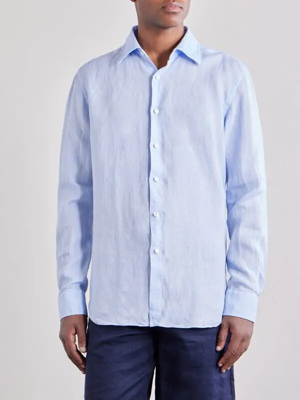 SLOWEAR Linen Shirt - Blue