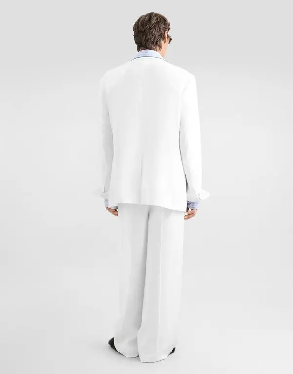 Dolce & Gabbana Linen Canvas Trousers - White