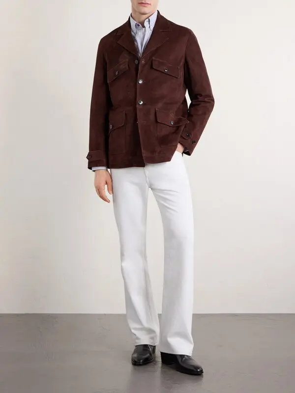 Paul Smith Suede Field Jacket - Brown