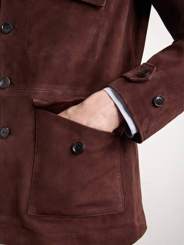 Paul Smith Suede Field Jacket - Brown