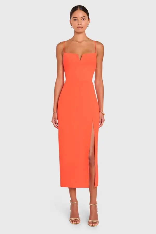 Amanda Uprichard Lyra Midi Dress - Serrano