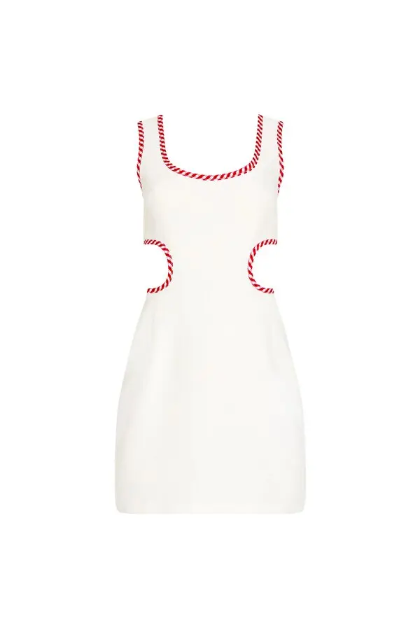 Amanda Uprichard Beeba Mini Dress - Ivory Red