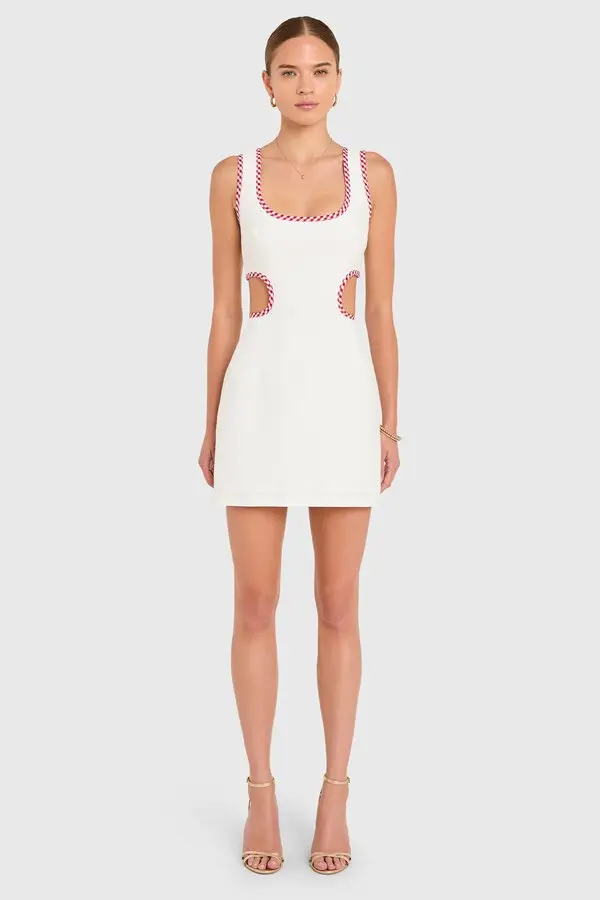 Amanda Uprichard Beeba Mini Dress - Ivory Red