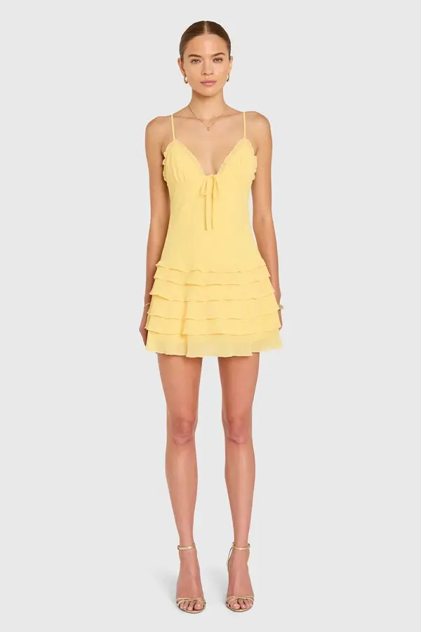 Amanda Uprichard Mirabelle Romper - Daffodil