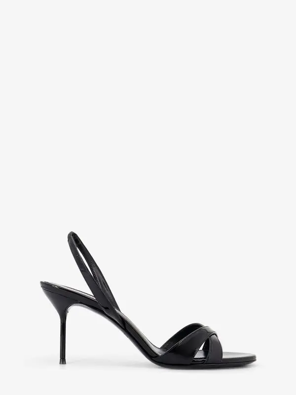 Paris Texas Lidia Patent Leather Stiletto Heel Sandals - Black
