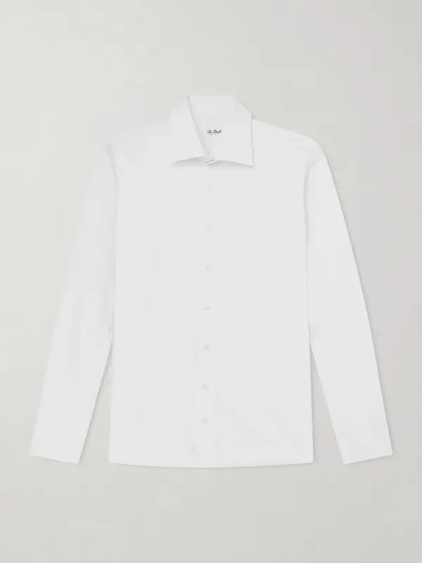 DE PETRILLO Cotton-poplin Shirt - Neutrals