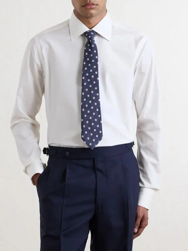 DE PETRILLO Cotton-poplin Shirt - Neutrals