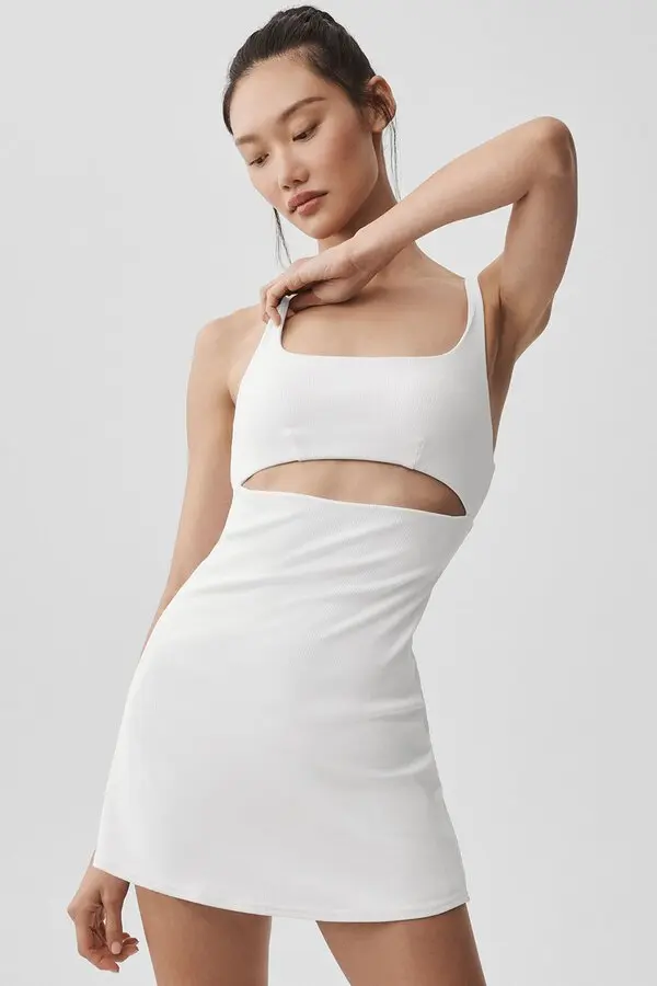 Alo Yoga Slice Tennis Dress - White