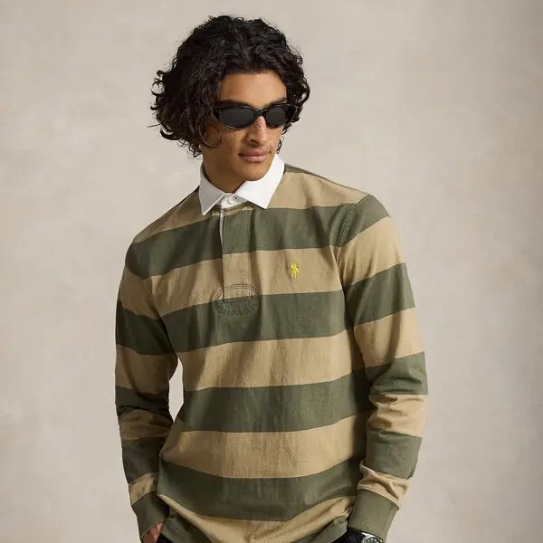 Ralph Lauren The Iconic Rugby Shirt - Olive/tan