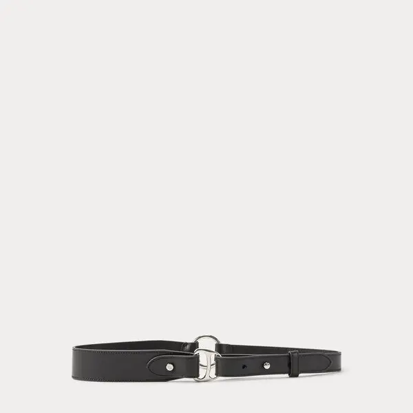 Ralph Lauren Equestrian D-ring Leather Belt - Black