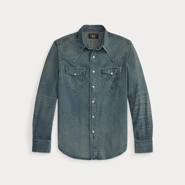 Ralph Lauren Lim Fit Denim Wetern Hirt